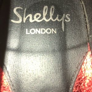 Shellys London | Shoes | Shellys London Red Velvet With Ruffle | Poshmark